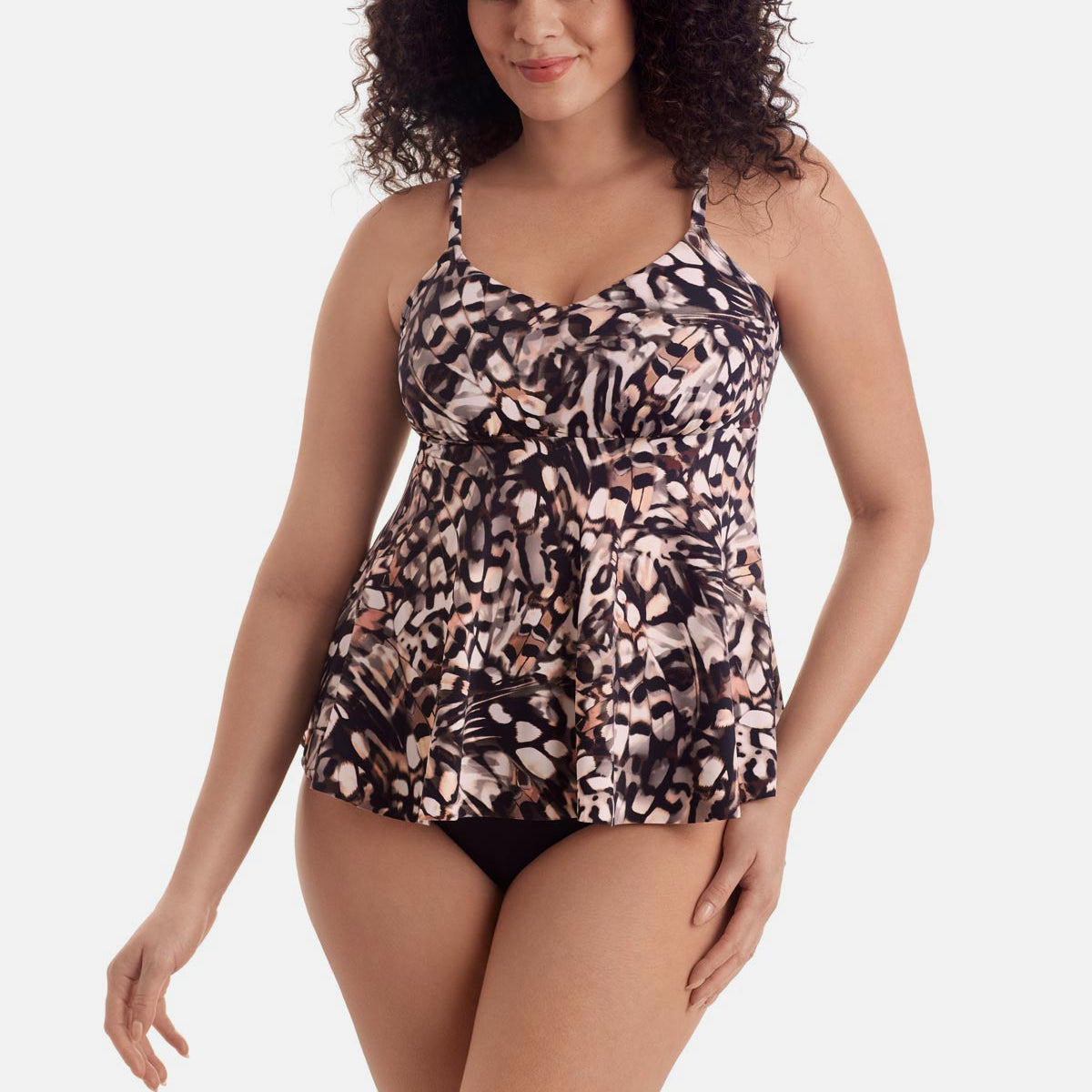 Shape Solver V-Neck Tankini Top Flutter Mosaic – Longitude Swim