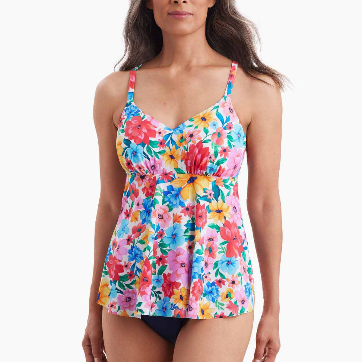 Shape Solver V-Neck Tankini Top Wallflower – Longitude Swim