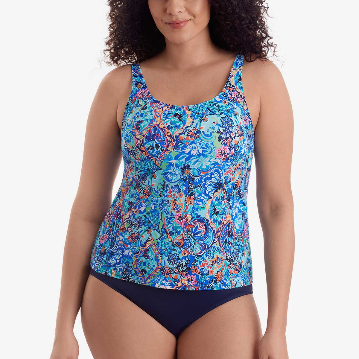 Shape Solver Mastectomy Basic Tankini Top Bombay – Longitude Swim