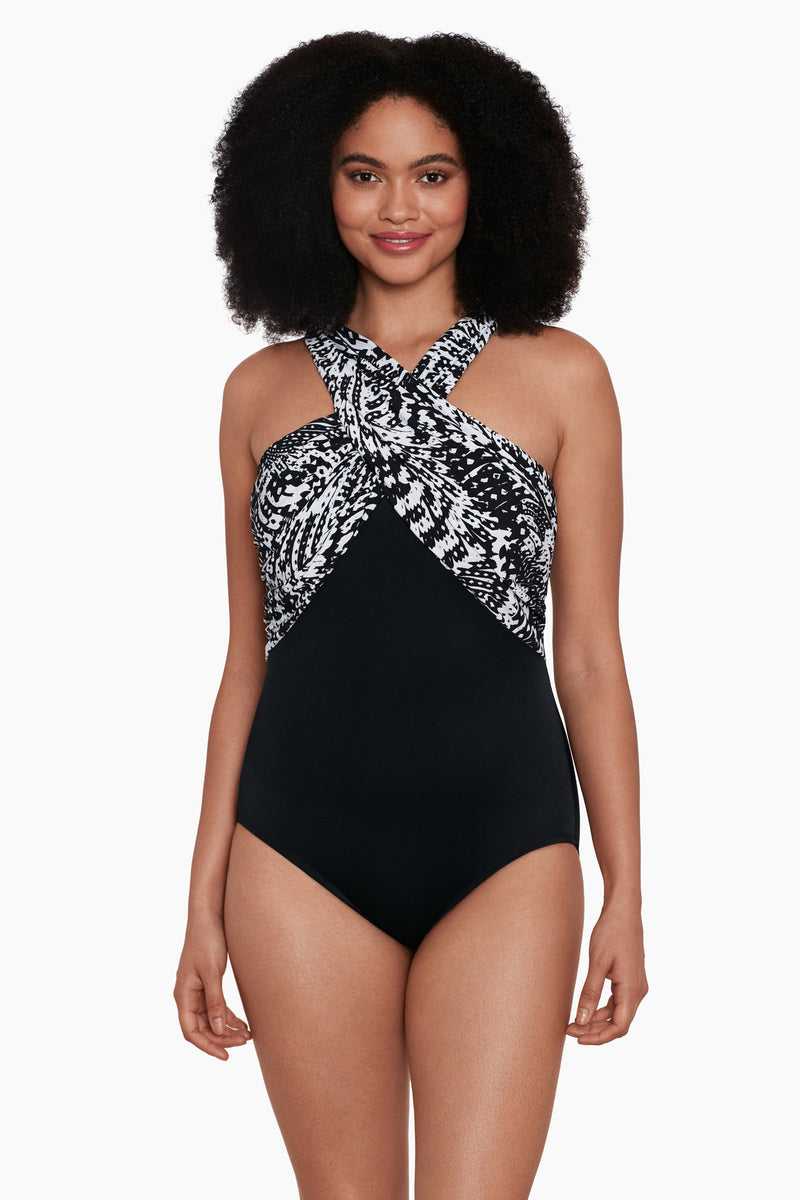 Flutter Crossover Draped Long Torso Tank Swimsuit – longitudeswim-new
