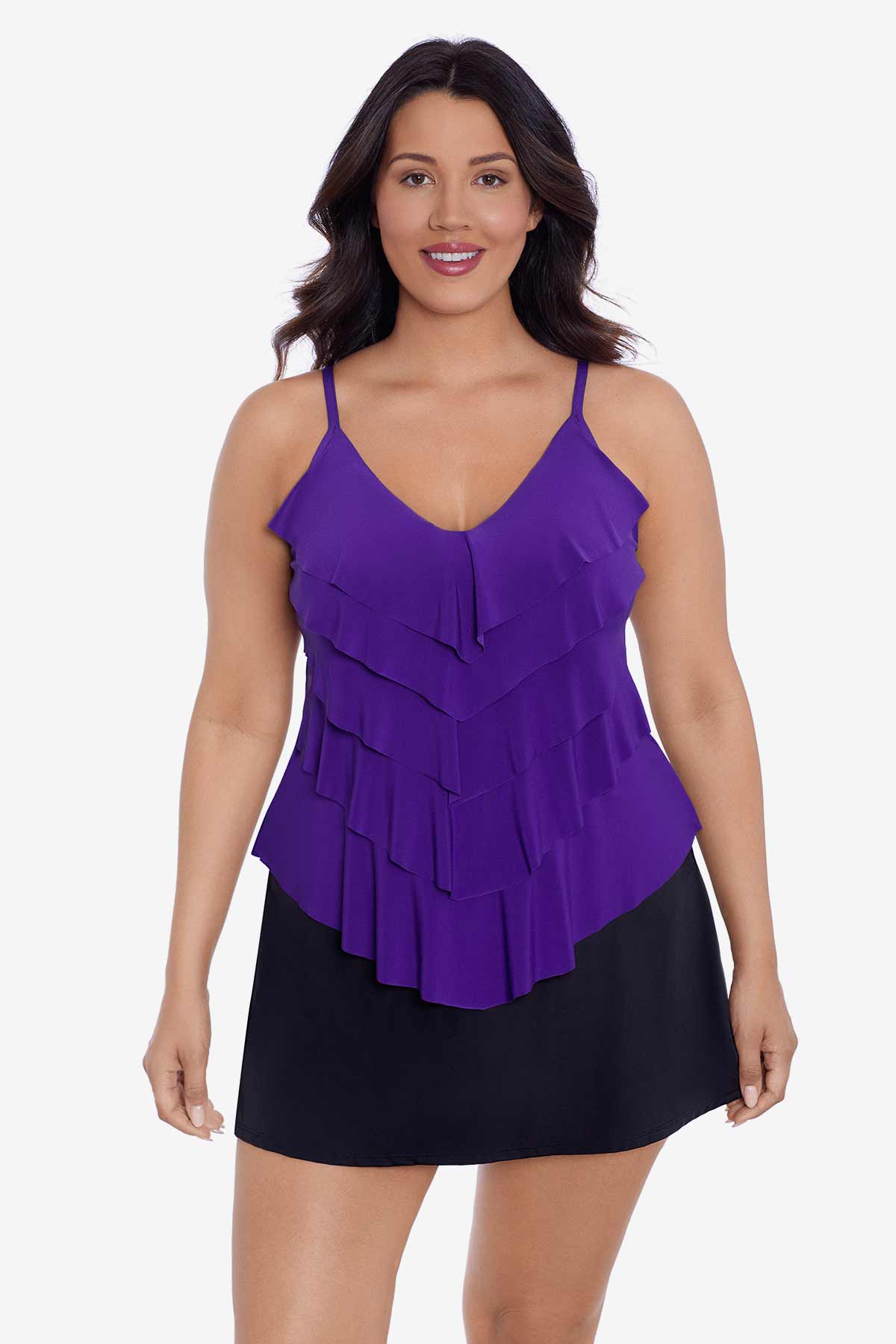 Trimshaper Rachel Tankini Top Ocean Blue – Longitude Swim