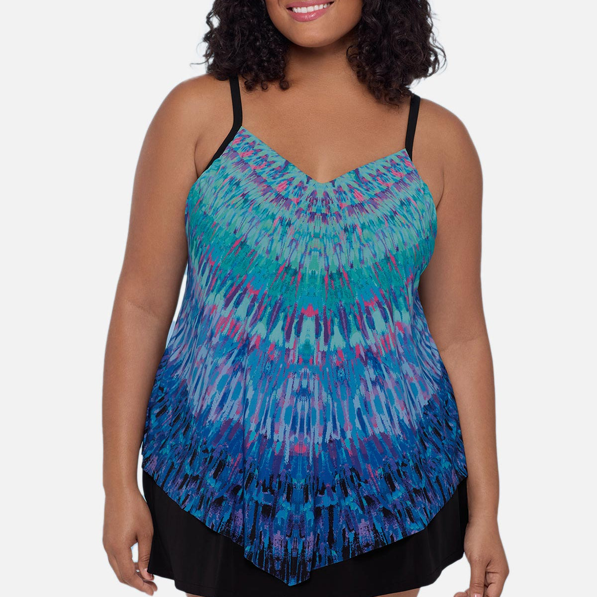 Trimshaper Plus Size Hank Tankini Top Going Places – Longitude Swim