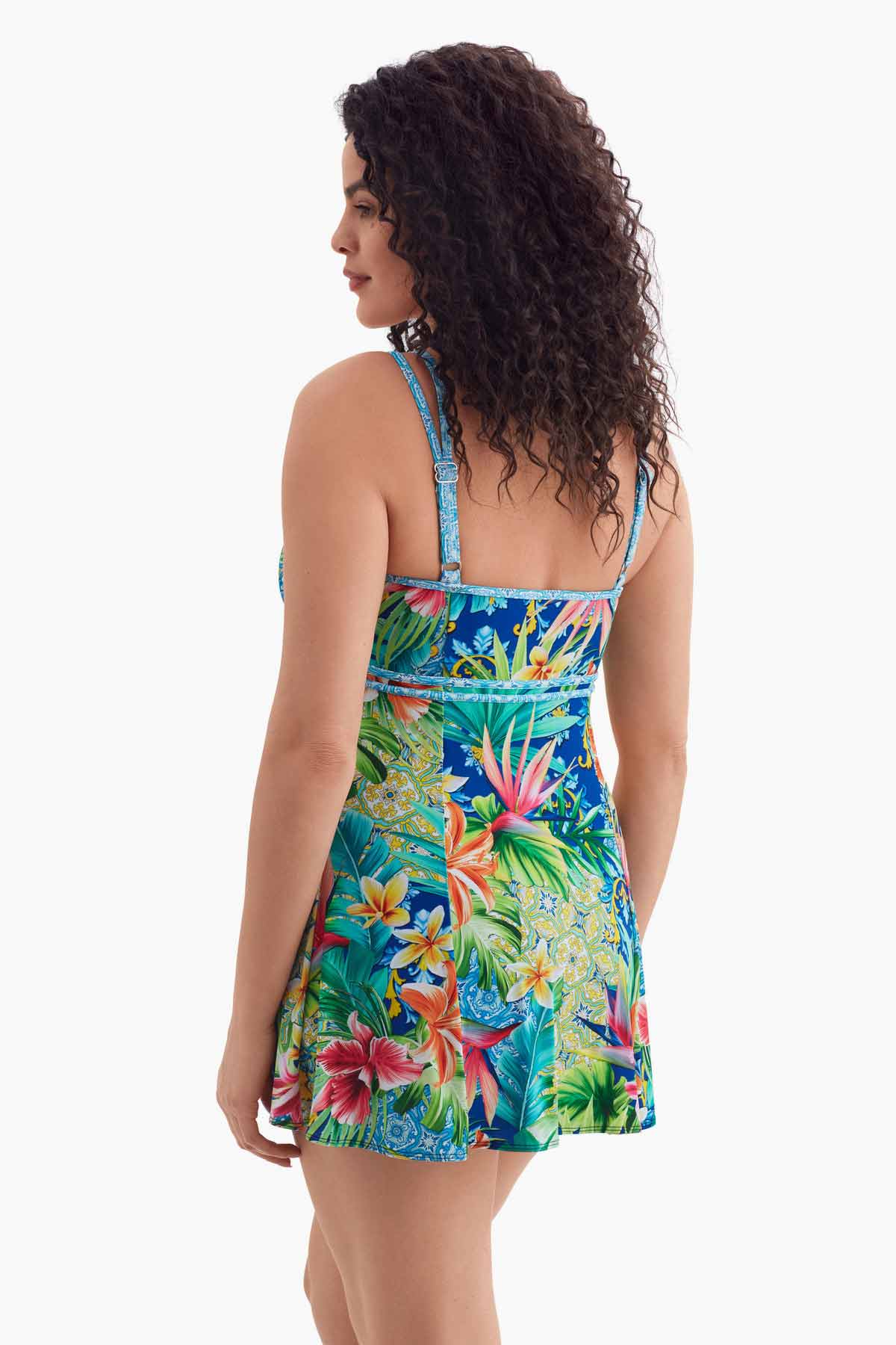 Longitude Plus Size Empire Princess Seam Swim Dress Boca Raton ...