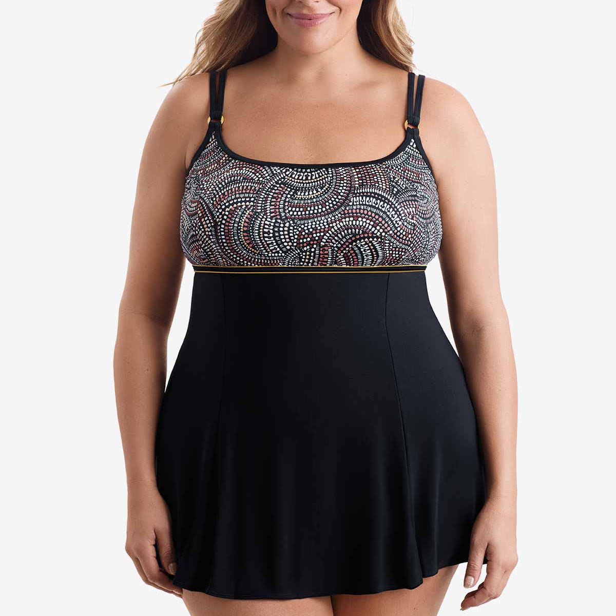 Longitude Plus Size Empire Princess Seam Long Torso One Piece Swim ...