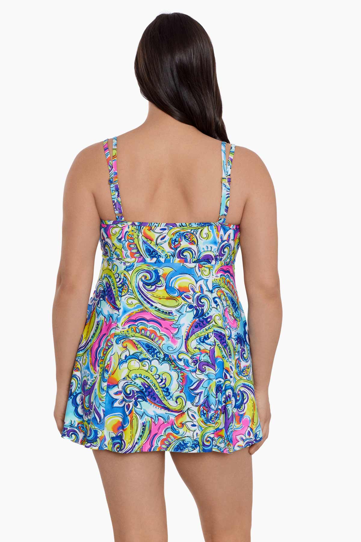 Longitude Empire Princess Seam Swim Dress Paisley Seas – Longitude Swim