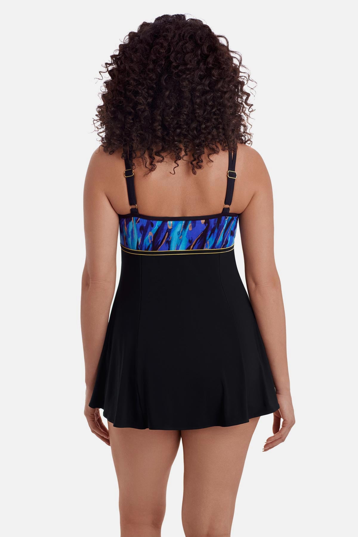 Longitude Long Torso Empire Princess Seam Swim Dress W Hardwear Gilded ...