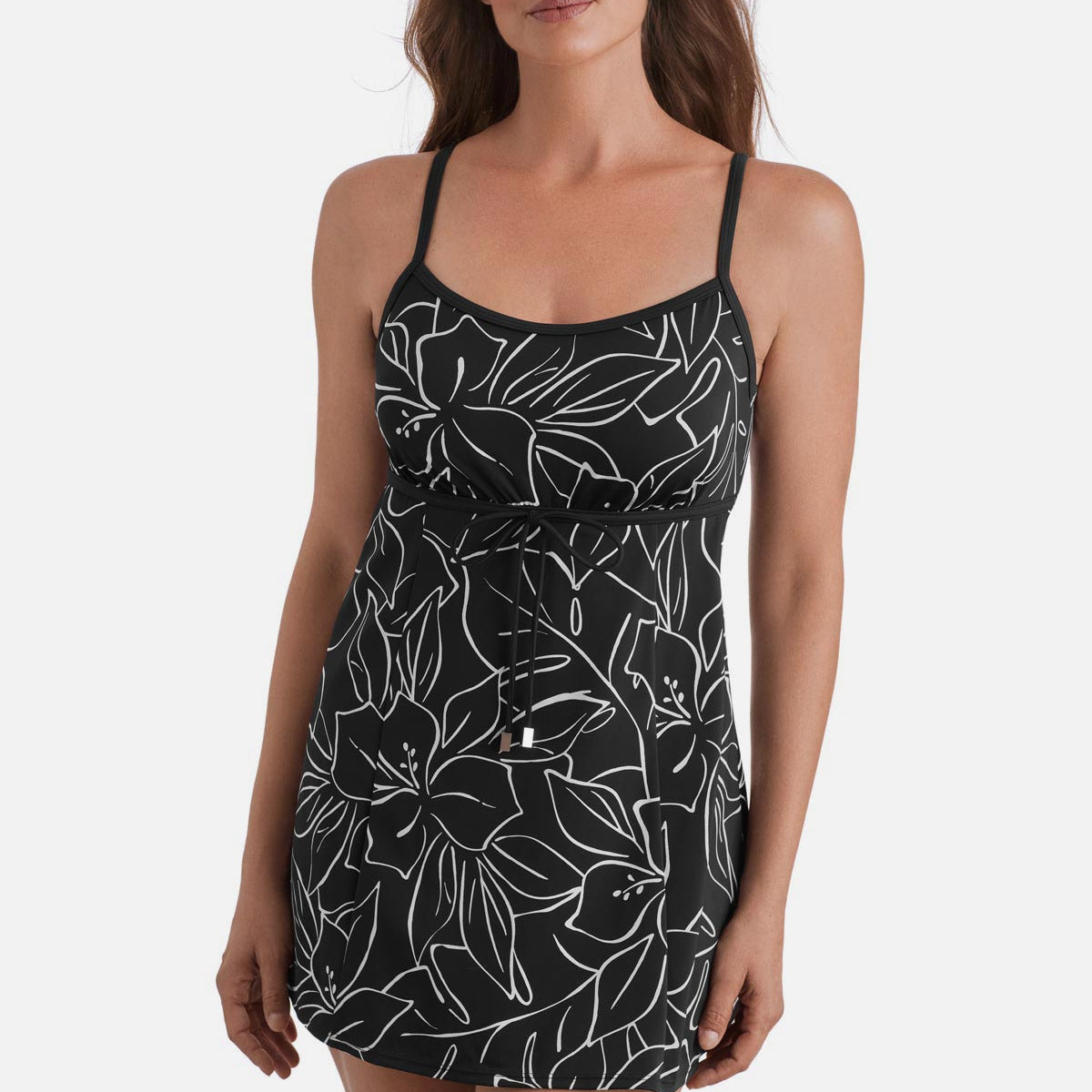 Shape Solver Empire Swim Dress Floraline – Longitude Swim