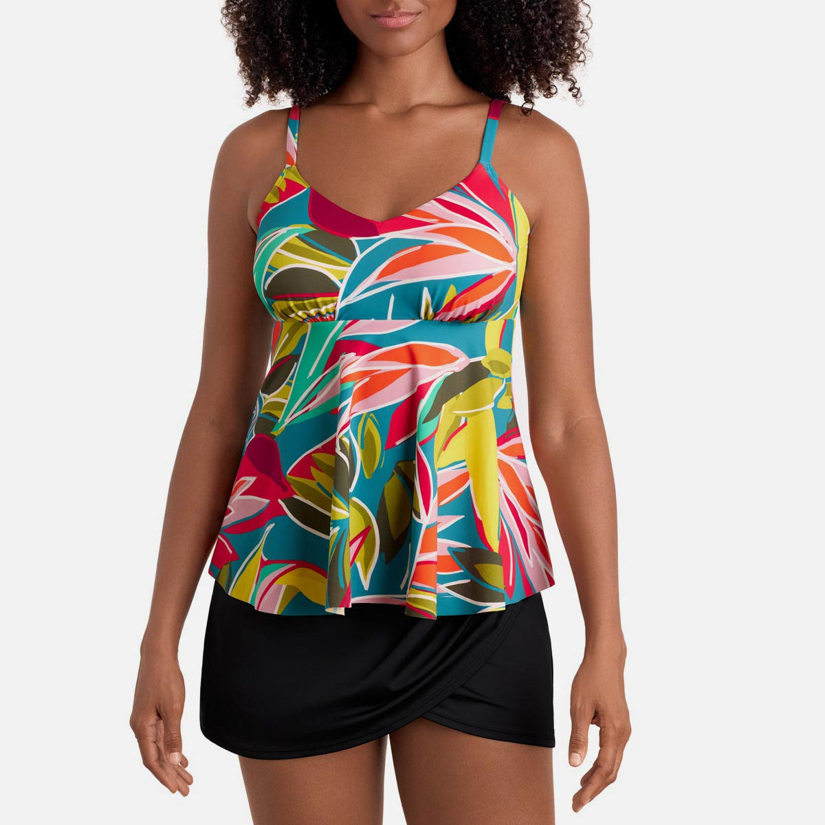 Shape Solver V-Neck Tankini Top Curacao – Longitude Swim